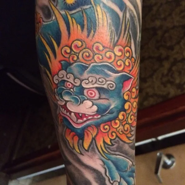 Female Fu Dog Tattoos