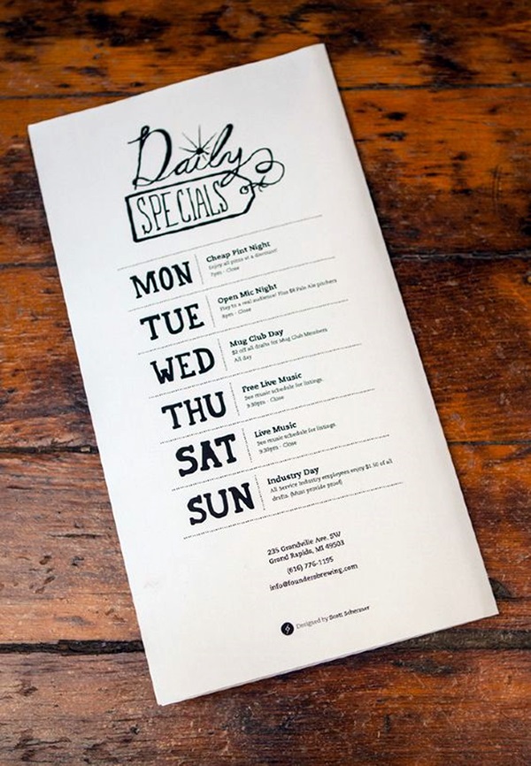 40 Smart And Creative Menu Card Design Ideas Bored Art