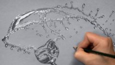 40 Realistic Water Drops Drawings And Tutorials