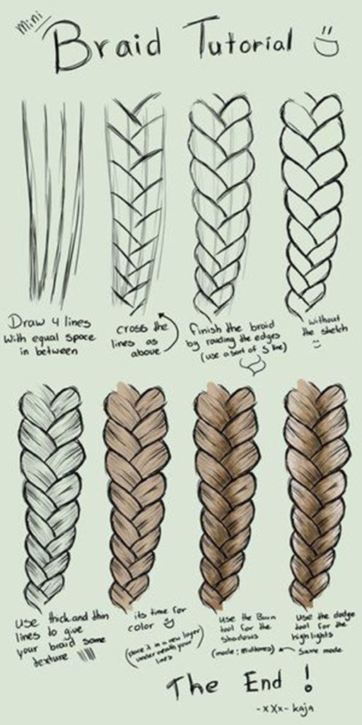 How To Draw Hair (Step By Step Image Guides)