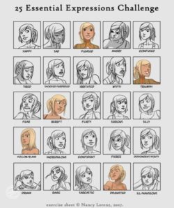 40 Handy Facial expression drawing Charts For practice