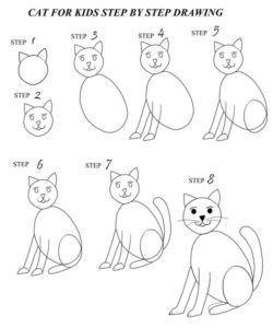40 Simple Cat drawing Examples anyone Can Try