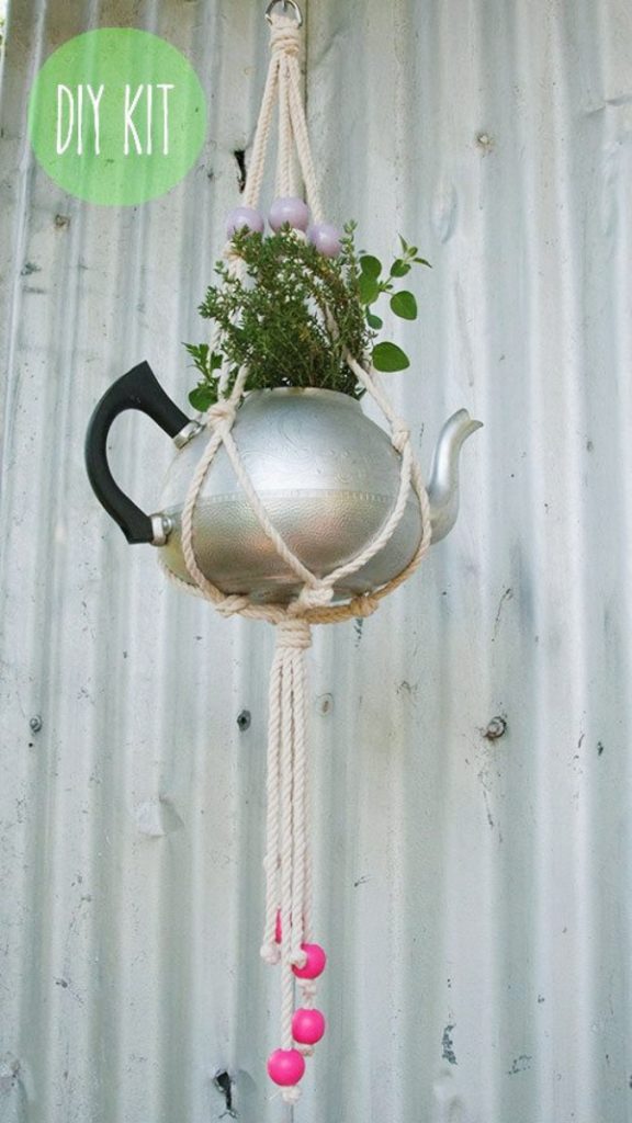 20 Simple Yet Beautiful Hanging Teapots Decoration Ideas – Bored Art