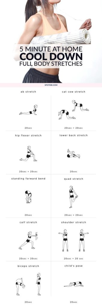 40 Charts of Post Workout Stretches to Prevent Injuries – Bored Art