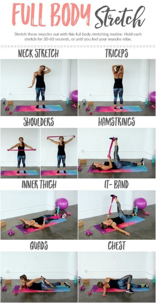40 Charts of Post Workout Stretches to Prevent Injuries – Bored Art