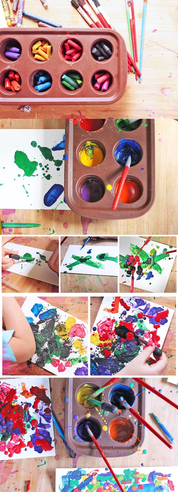 How To Make Paint Out Of Crayons Glue Bored Art