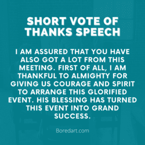 50 Short Vote of Thanks Speech Samples For Seminars 2022 – Bored Art