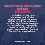 50 Short Vote of Thanks Speech Samples For Seminars 2022 – Bored Art