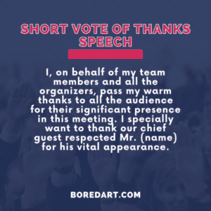 50 Short Vote of Thanks Speech Samples For Seminars 2022 – Bored Art