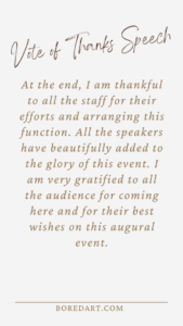 50 Short Vote of Thanks Speech Samples For Seminars 2022 – Bored Art